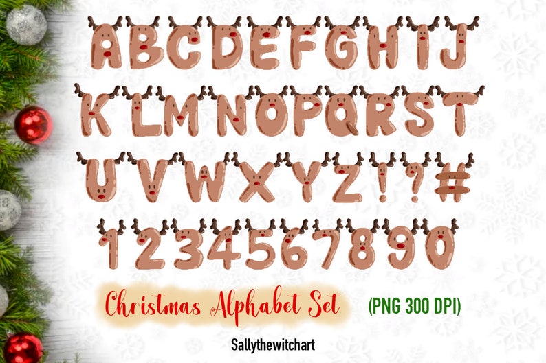 Christmas Alphabet PNG Alphabet Sublimation Alphabet Letters - Etsy