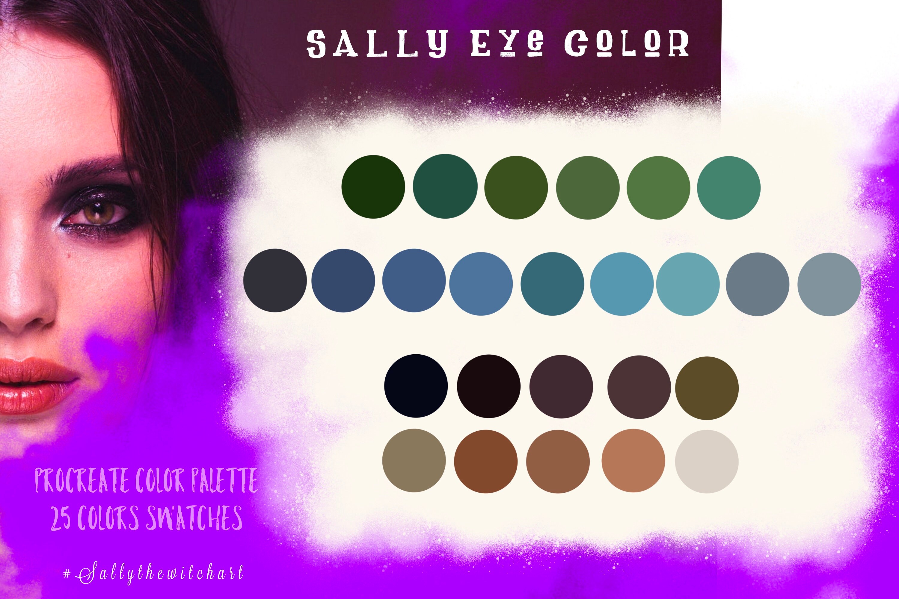 Procreate Color Palette SALLY Eye Color | Etsy