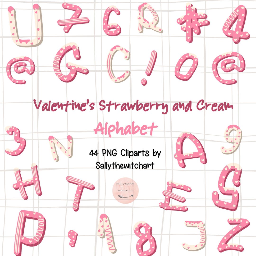 Valentine Alphabet PNG, Alphabet Sublimation, Alphabet Letters Bundle ...