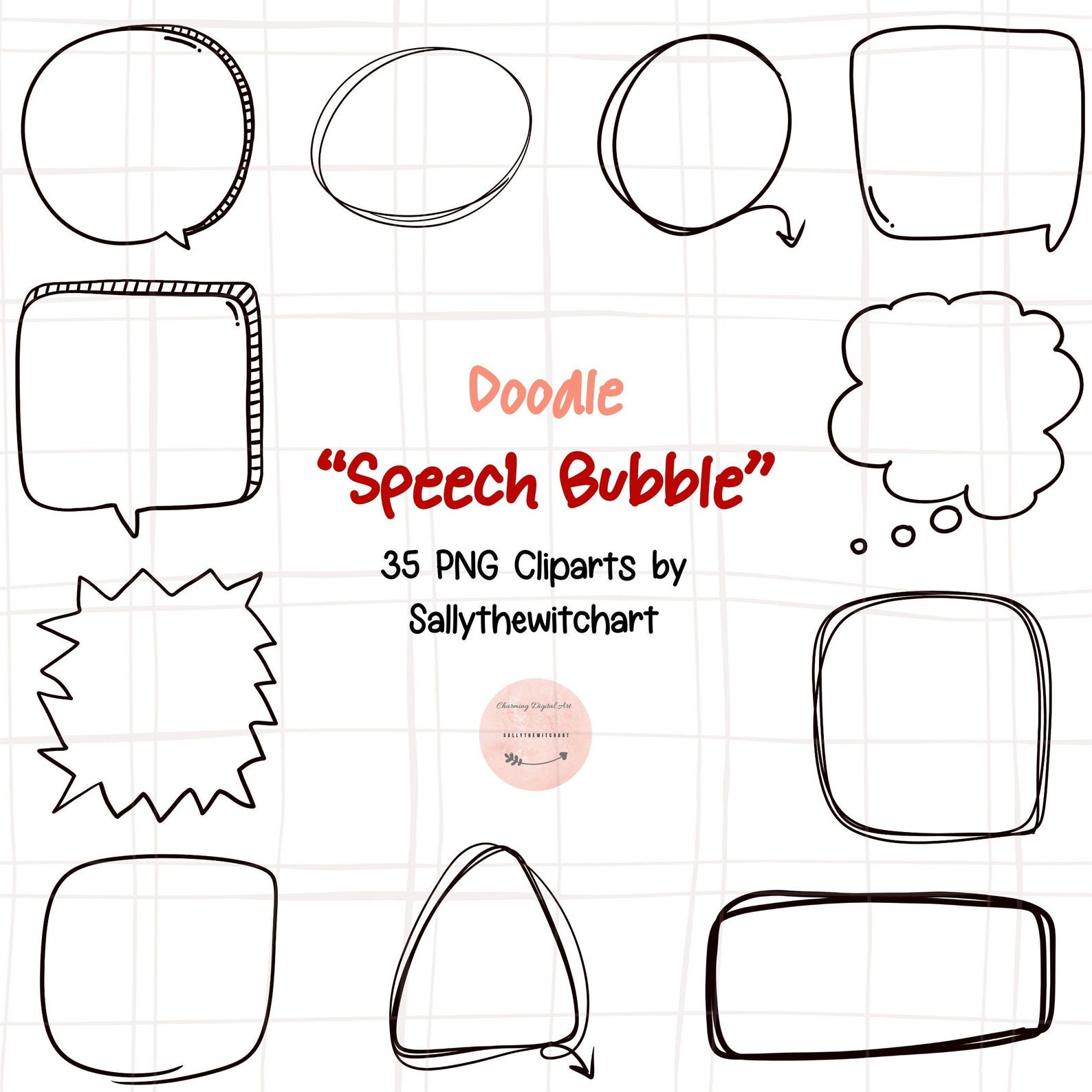 Doodle Speech Bubble Clipart PNG, Speech Bubble, Text Box PNG, Digital ...