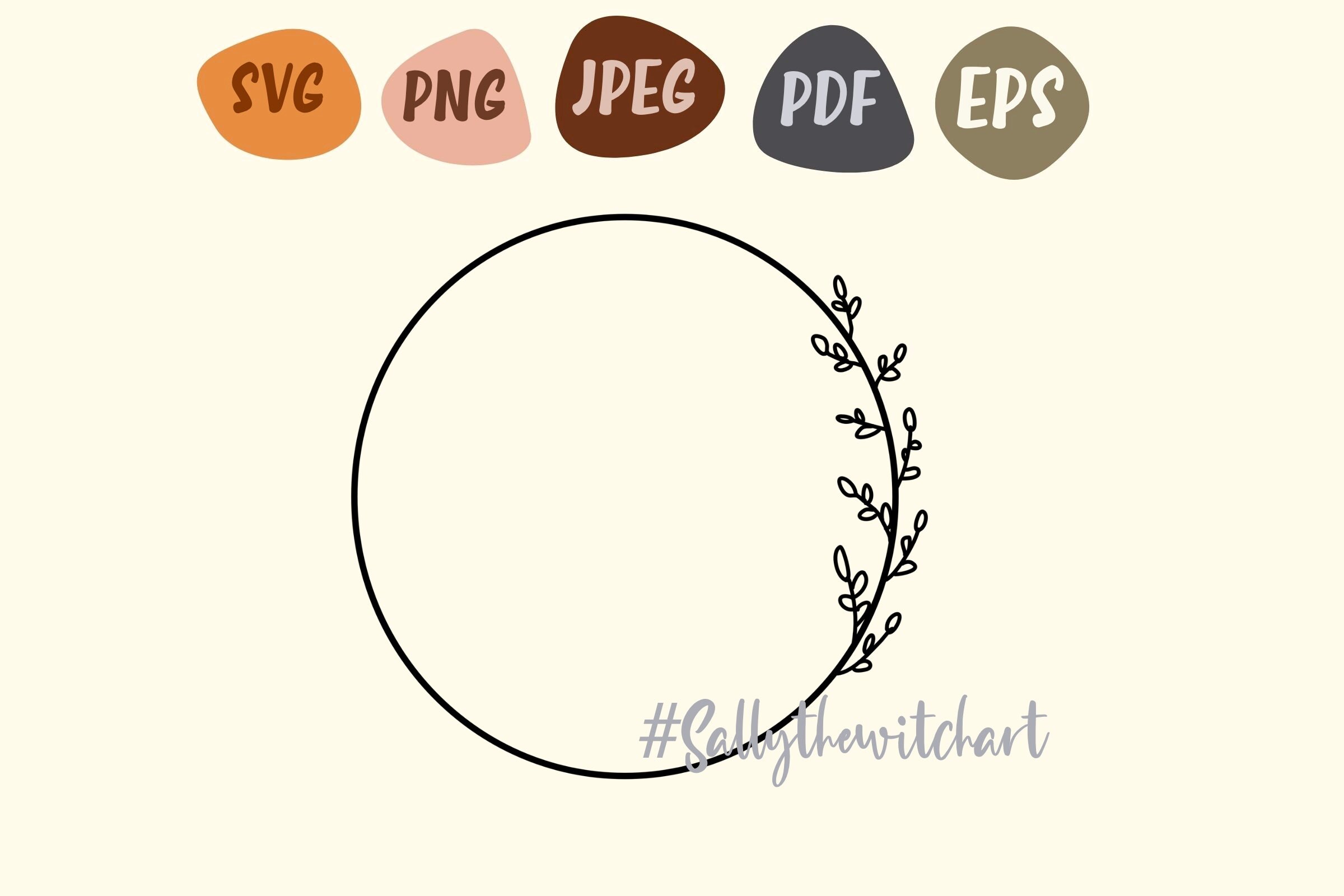 Circle Frame Svg Floral Circle Svg Floral Wreath Svg Png - Etsy