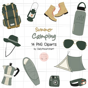 Camping Clipart, Camping Png Bundle, Travel Clipart, Summer Clipart ...