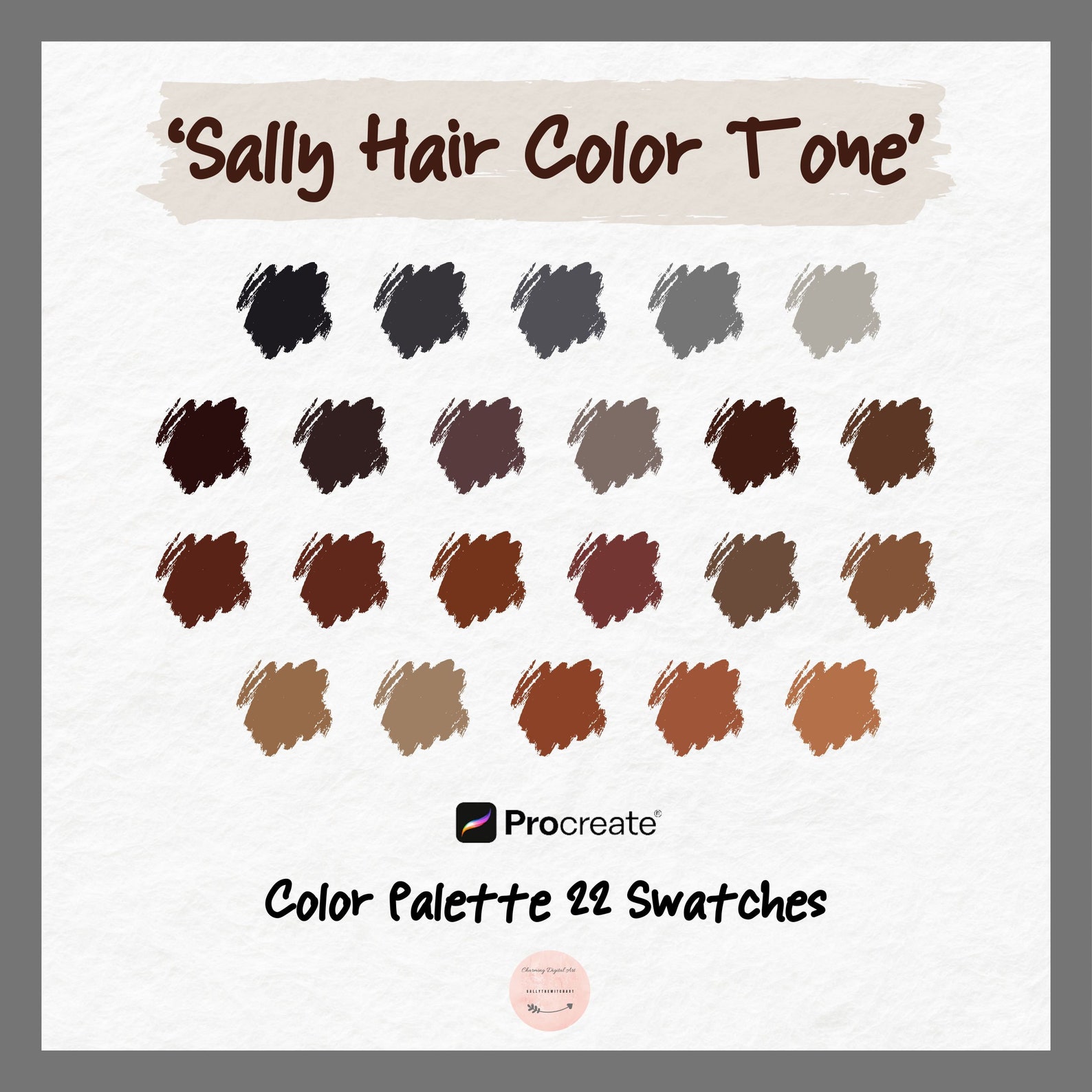 Procreate Color Palette SALLY HAIR TONE - Etsy