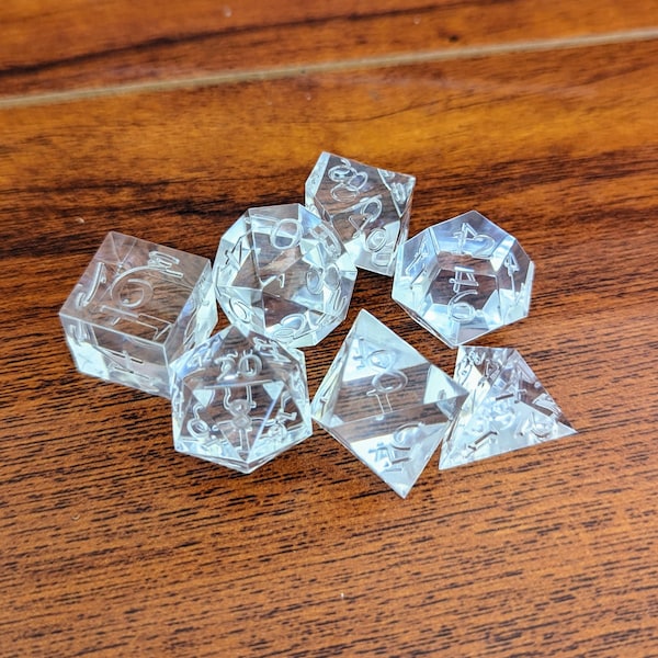 Clear Crystal Dnd Dice - Etsy