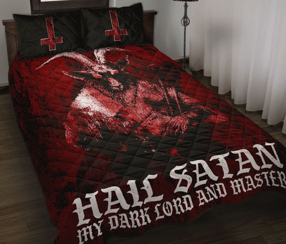 Satan My Dark Lord And Master Quilt Bedding Set High Quality | Etsy