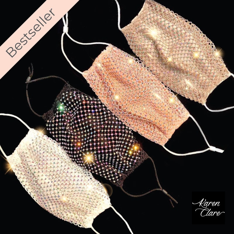 Rhinestone Mesh - Etsy