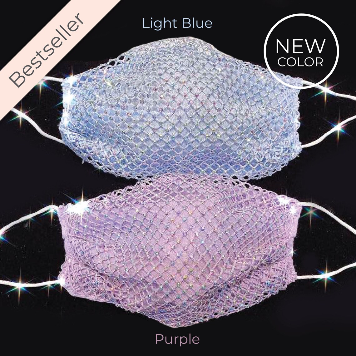 RHINESTONE FACE Mask/bling Face Mask/sparkle Face Mask/bling | Etsy