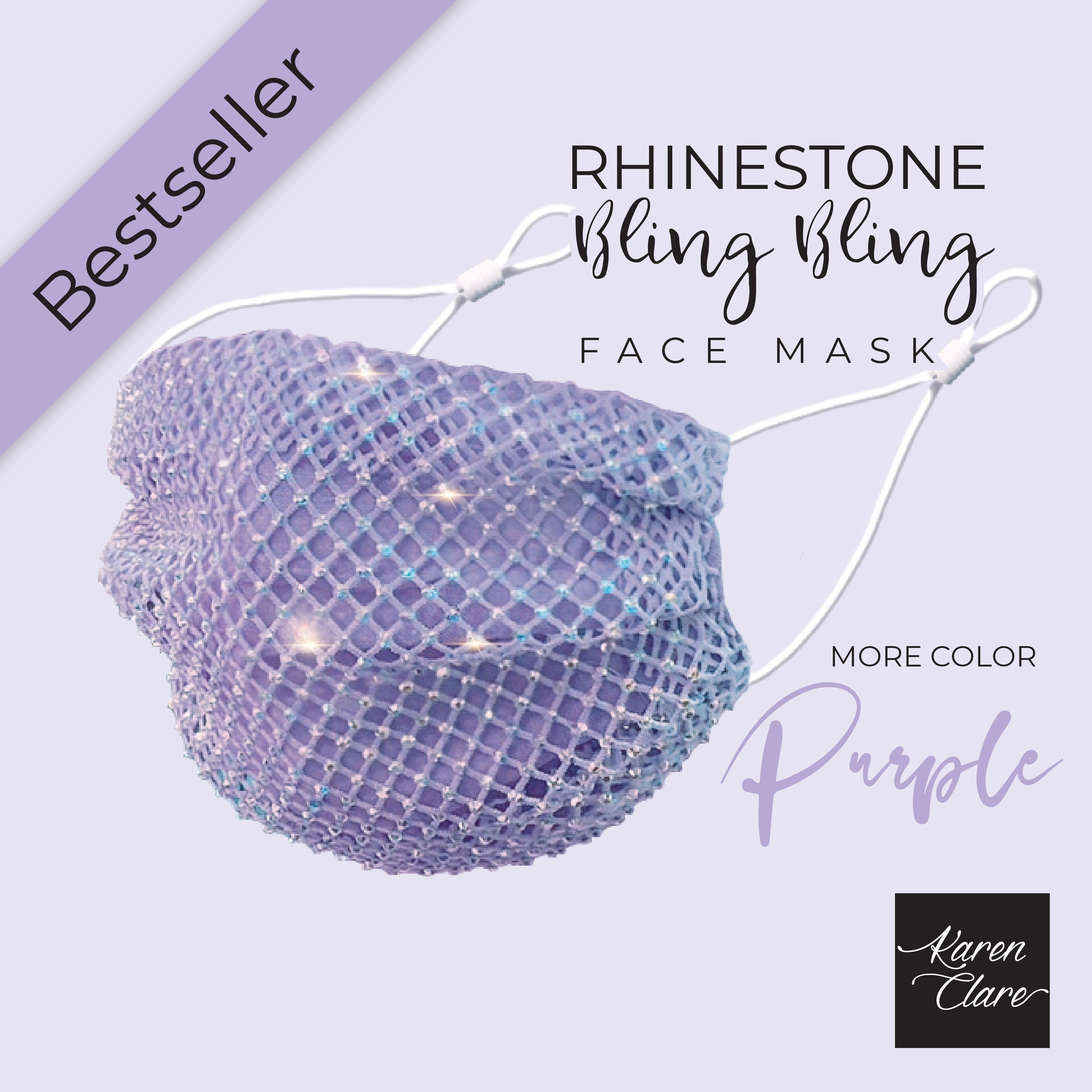 RHINESTONE FACE Mask/bling Face Mask/sparkle Face Mask/bling | Etsy