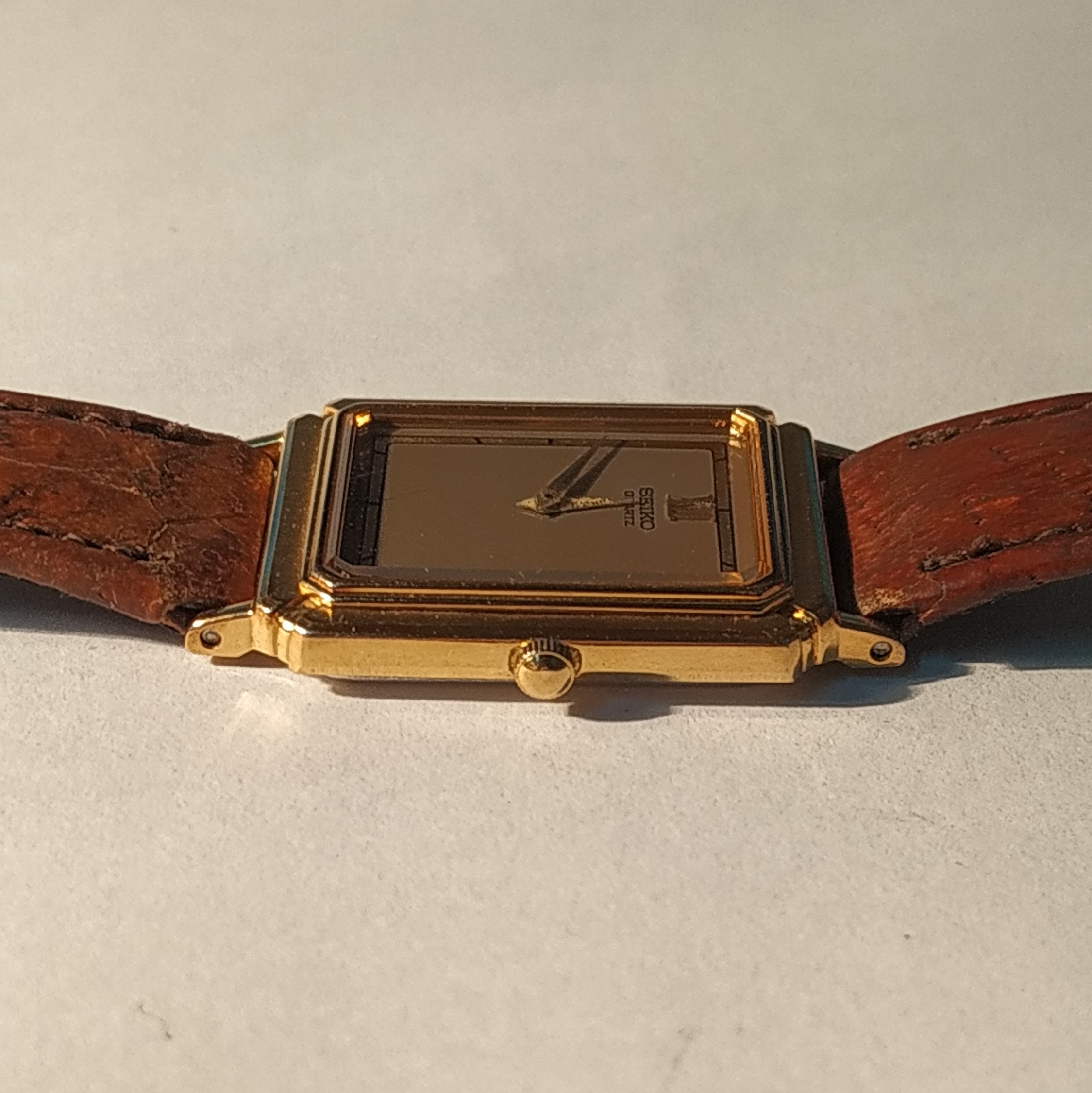 Reloj Seiko Quartz Rectangular - Etsy España