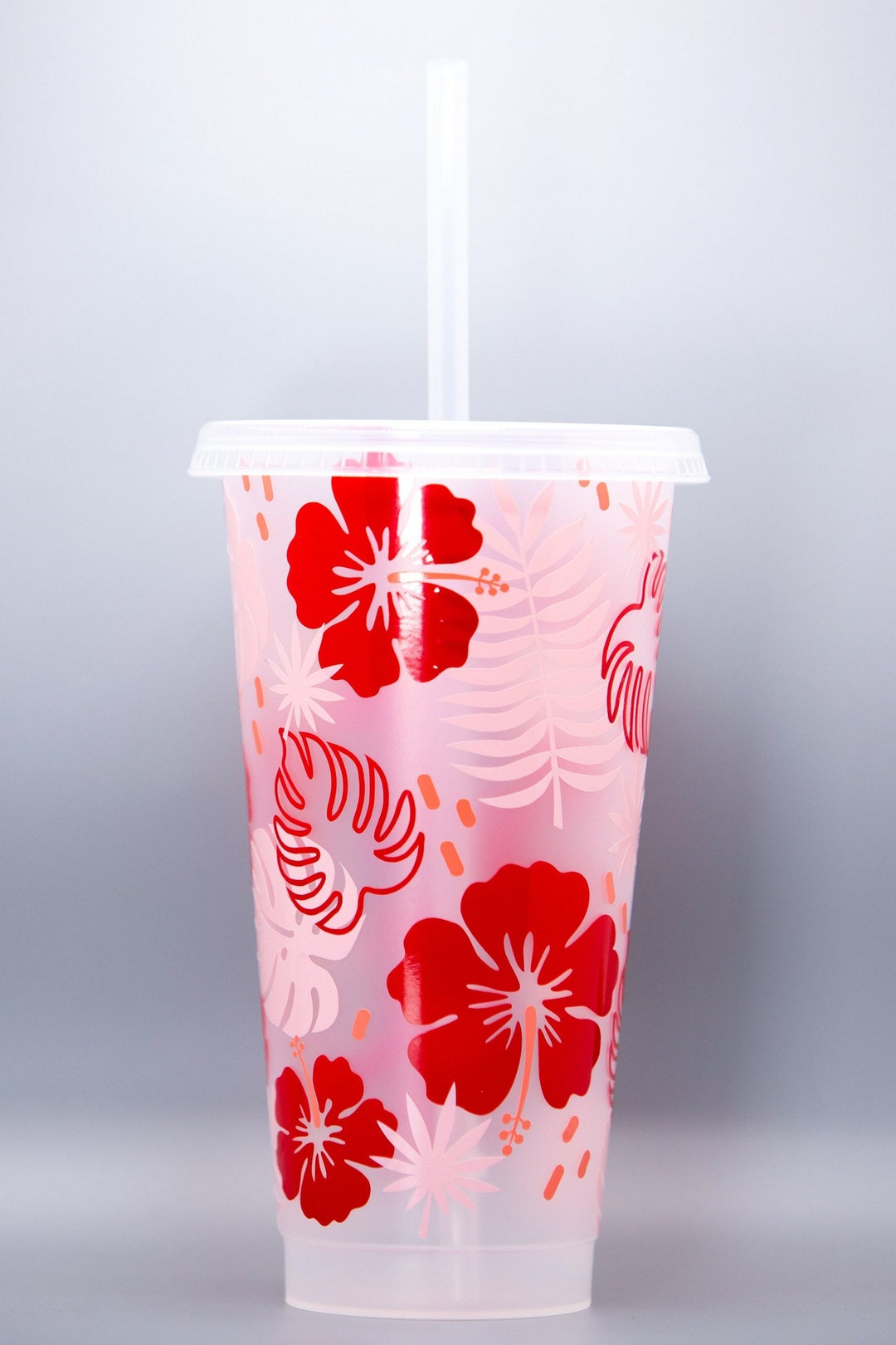 Hibiscus Custom Hibiscus 24oz Cold Cup, Flower Cup, Floral Cup ...
