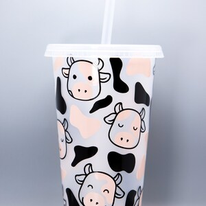 Cow Custom Cow 24oz Cold Cup, Cow Cup, Farm Cup, Reusable Cold Cup ...