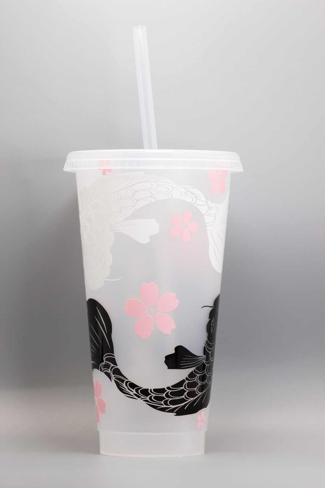 Koi Yin Yang Custom Koi Fish 24oz Cold Cup, Koi Cup, Fish Cup, Reusable ...