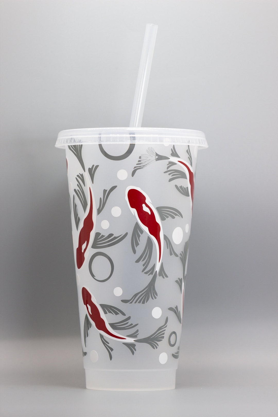 Koi Fish Custom Koi Fish 24oz Cold Cup, Koi Cup, Fish Cup, Reusable ...