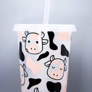 Cow Custom Cow 24oz Cold Cup, Cow Cup, Farm Cup, Reusable Cold Cup ...