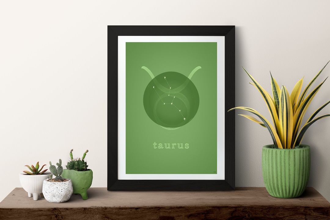 TAURUS Zodiac Sign Poster Digital Print - Etsy