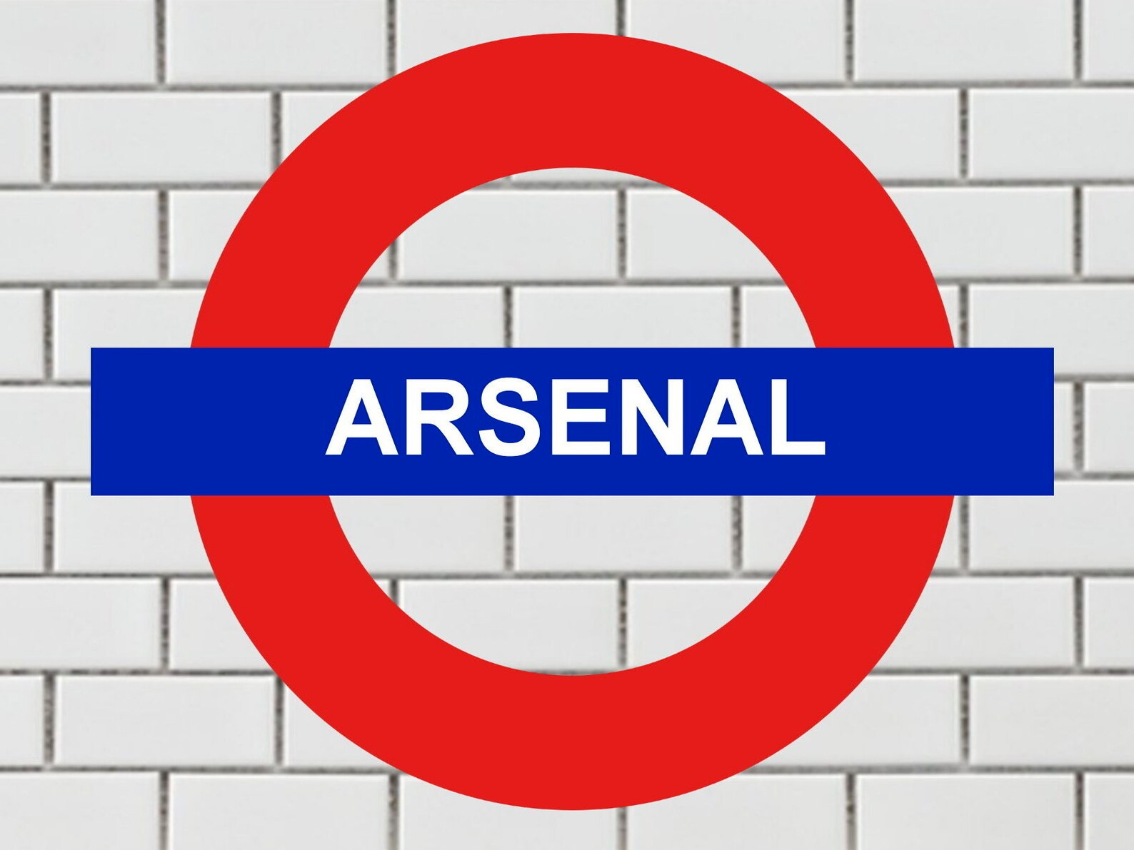 Arsenal London Underground Metal sign Rail | Etsy