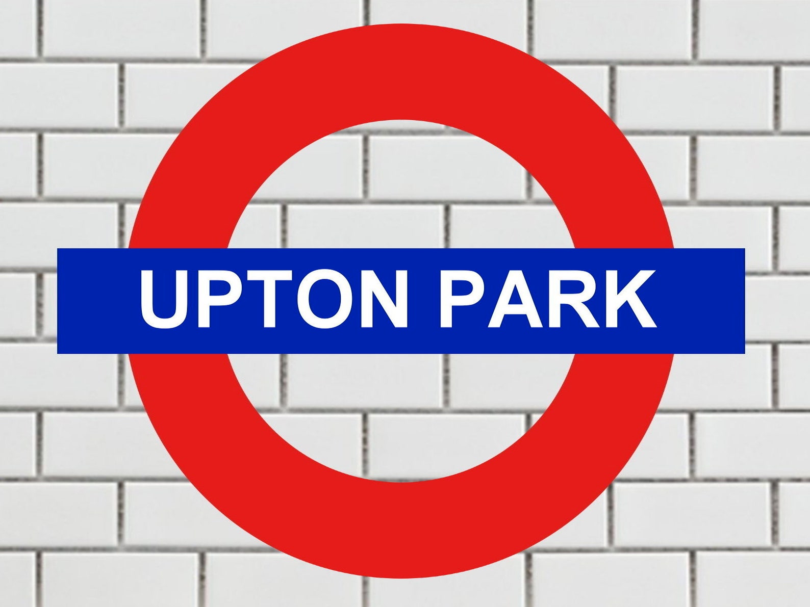 UPTON PARK London Underground Metal Sign Rail | Etsy
