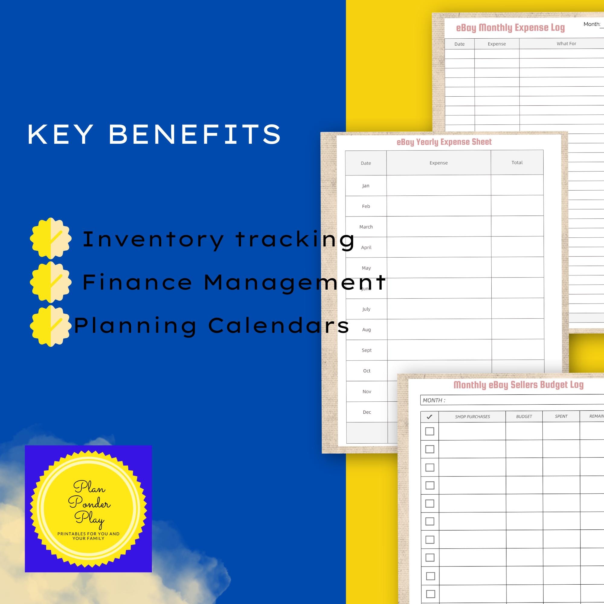 Ebay Sellers Planner: Plan, Organize, and Profit Quickly! Home-based ...