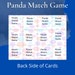 Panda Memory Match Game | Print at Home | Gift for Girl | Party Game - Etsy