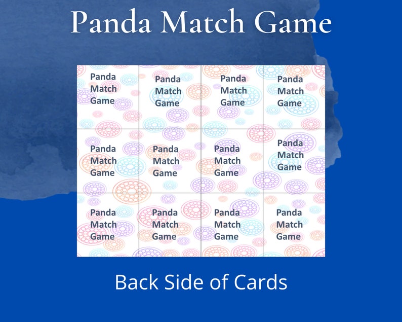 Panda Memory Match Game | Print at Home | Gift for Girl | Party Game - Etsy