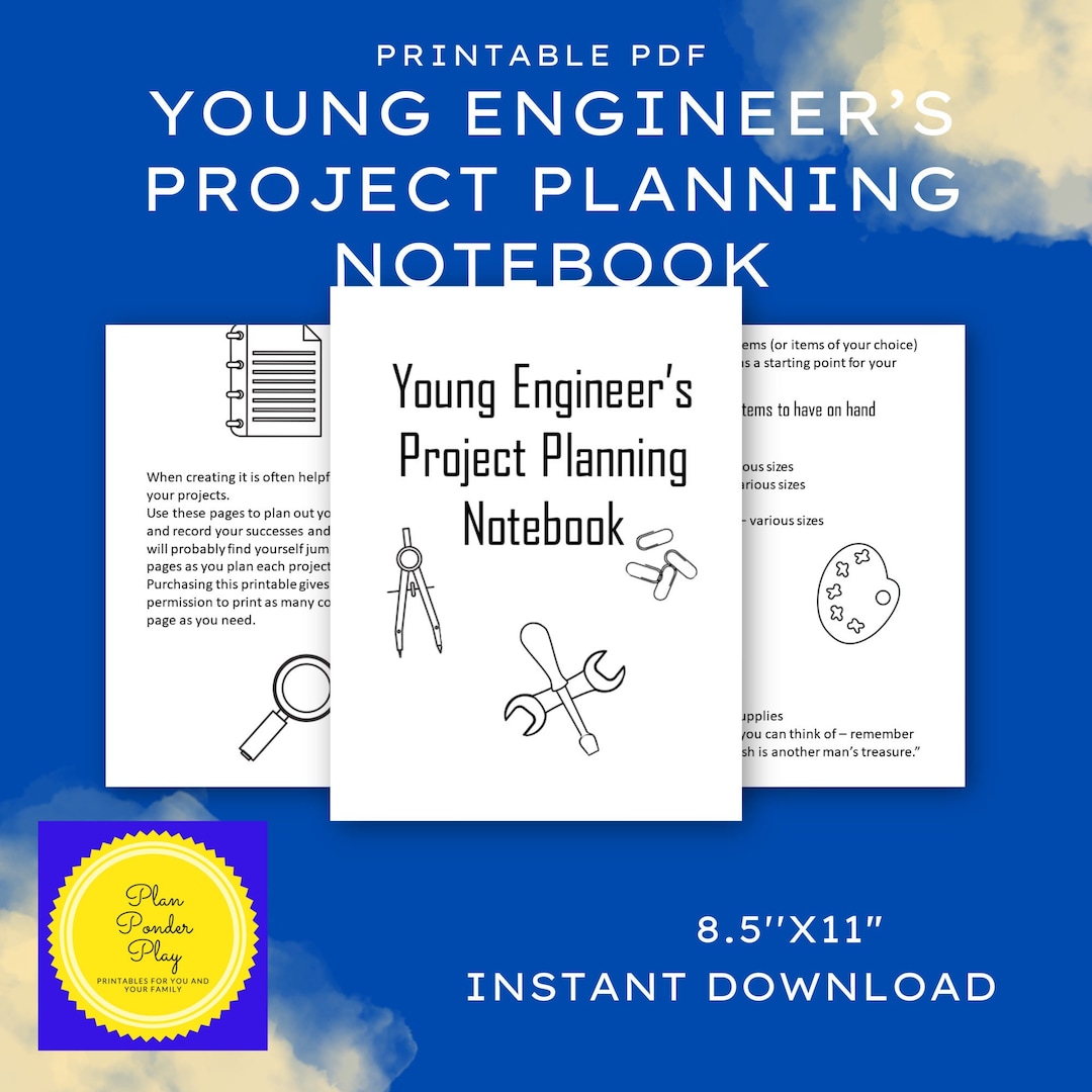 Young Engineer’s Project Planning Notebook for Creative Kids and Teens ...