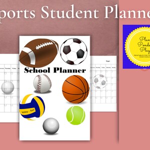 School Planner - Sports Theme - Printable Academic Planner - Etsy