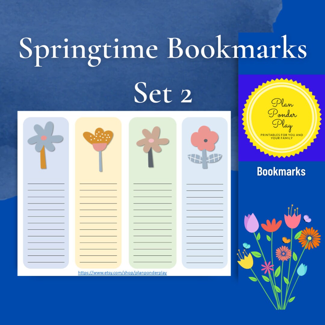 Spring-themed Floral Bookmarks for Reading Enthusiast - Etsy