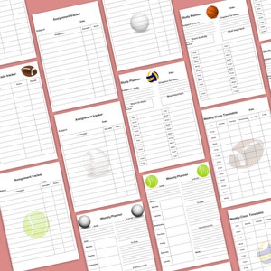 School Planner - Sports Theme - Printable Academic Planner - Etsy