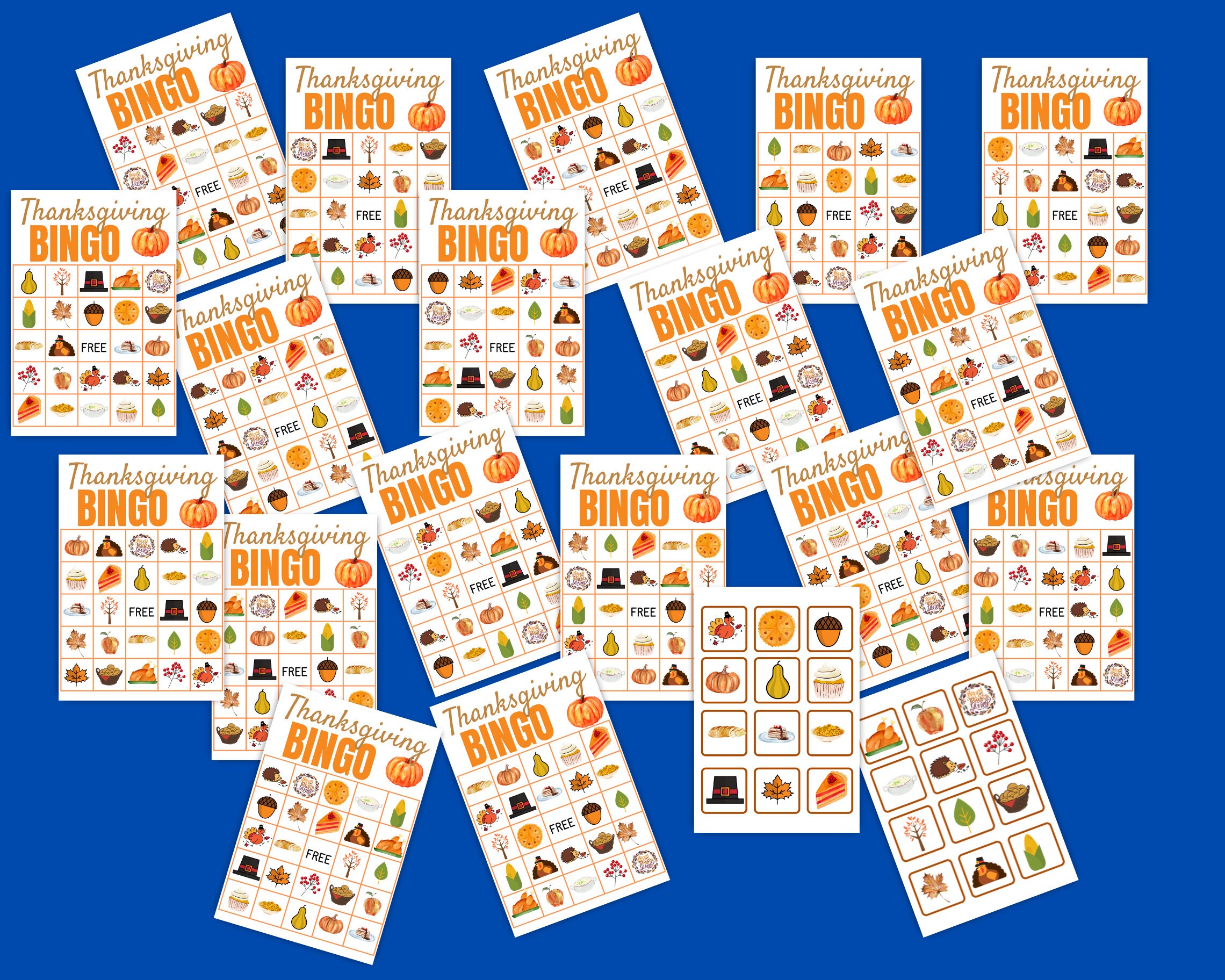 Thanksgiving Bingo Game | Printable Party Activity | Game for Kids - Etsy