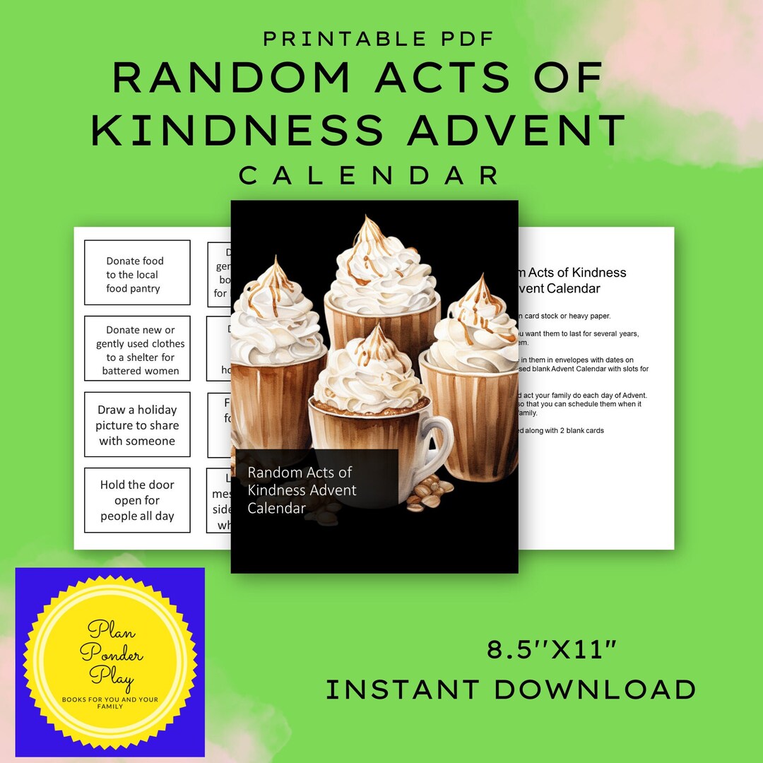 Random Acts of Kindness Advent Calendar | Printable Holiday Family Fun ...