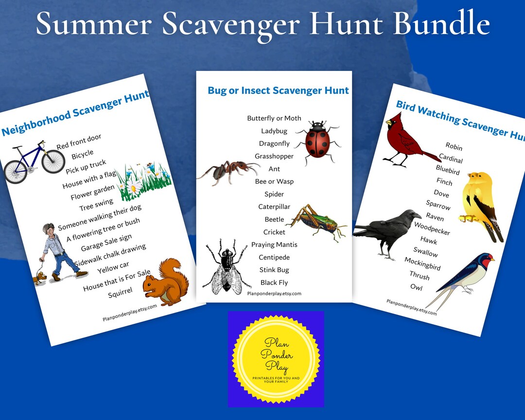 Summer Scavenger Hunt Bundle - Etsy