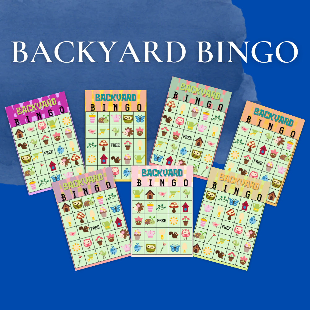 Backyard Bingo Game for Family Gatherings Nature Themed Kids Party Game ...