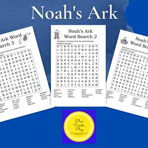 Noah's Ark Word Search - Etsy
