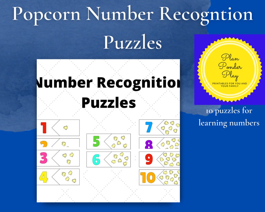 Popcorn Number Recognition Cards | Early Childhood Education | Reading ...