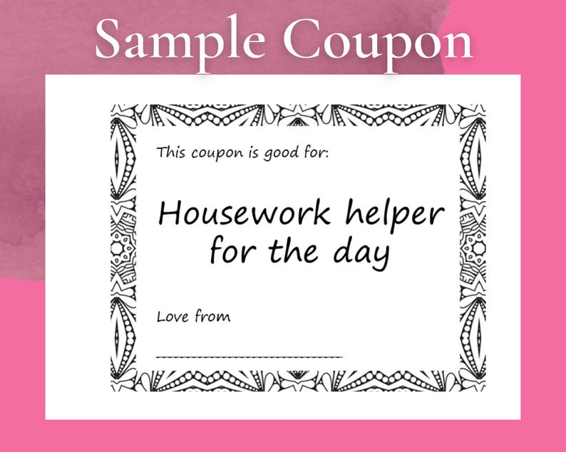 Grandparents Coupon Book, DIY Printable Vouchers (PDF Pattern) - Etsy