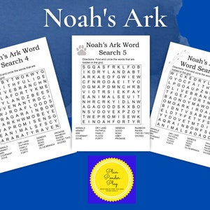 Noah's Ark Word Search - Etsy