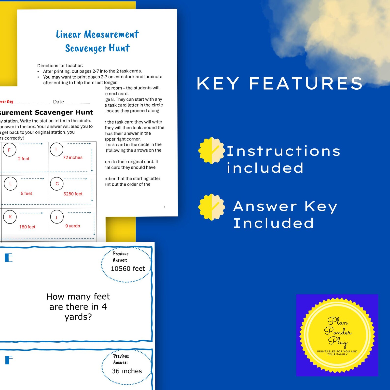 Linear Measurement Scavenger Hunt - Classroom or Homeschool Activity to ...