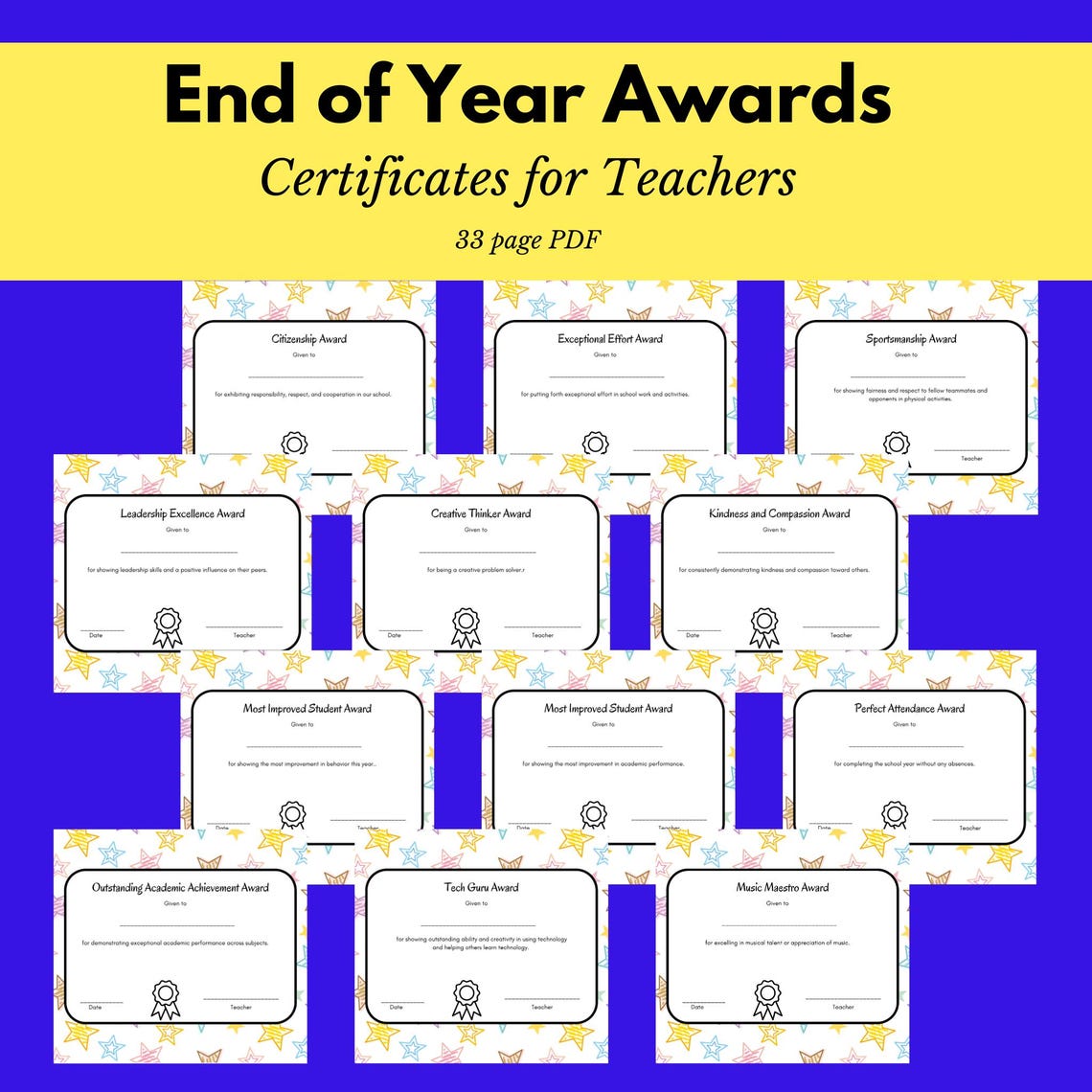 End of Year Student Award Certificates | Printable Classroom ...