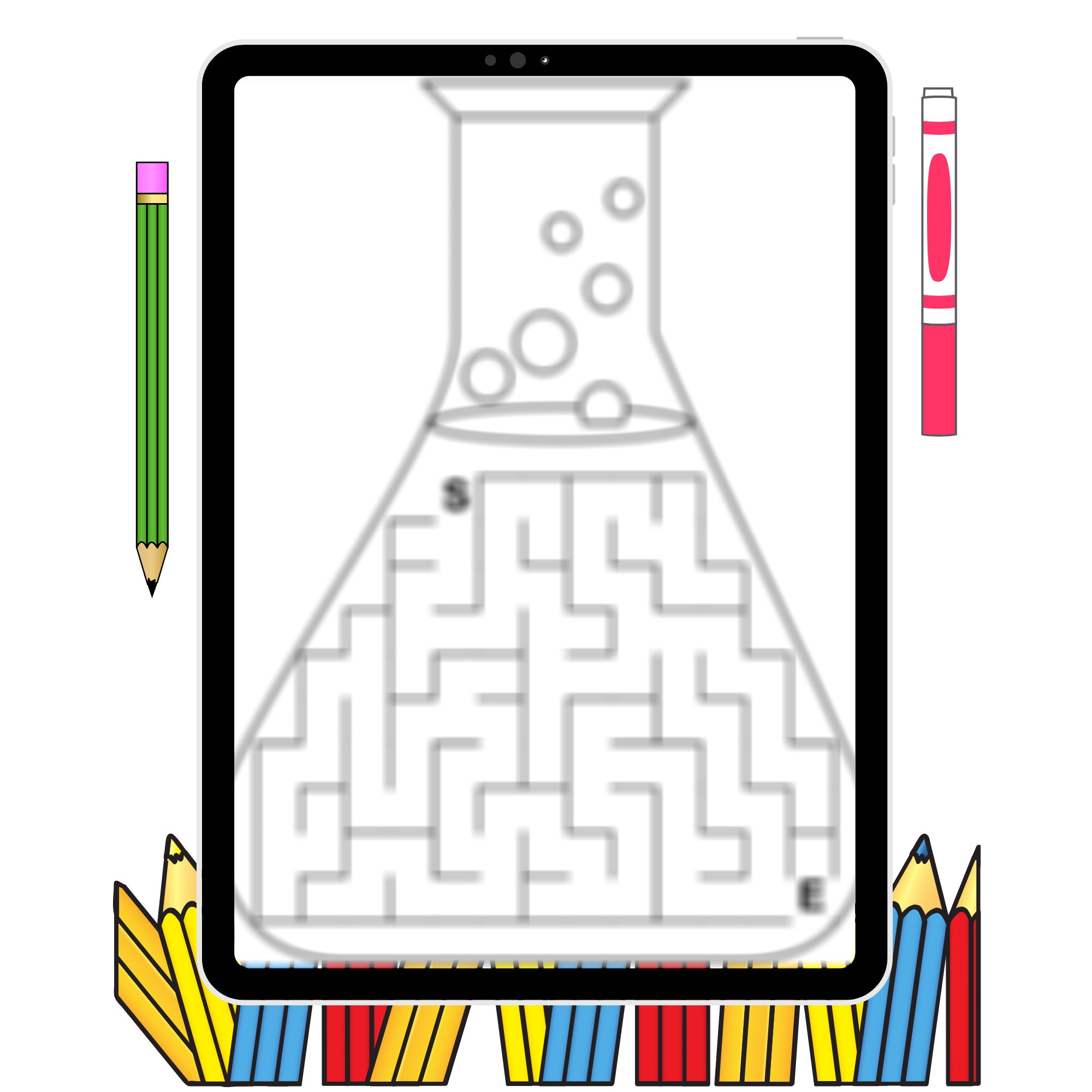 Laberinto de Little Miss Scientist y páginas para colorear - Etsy España