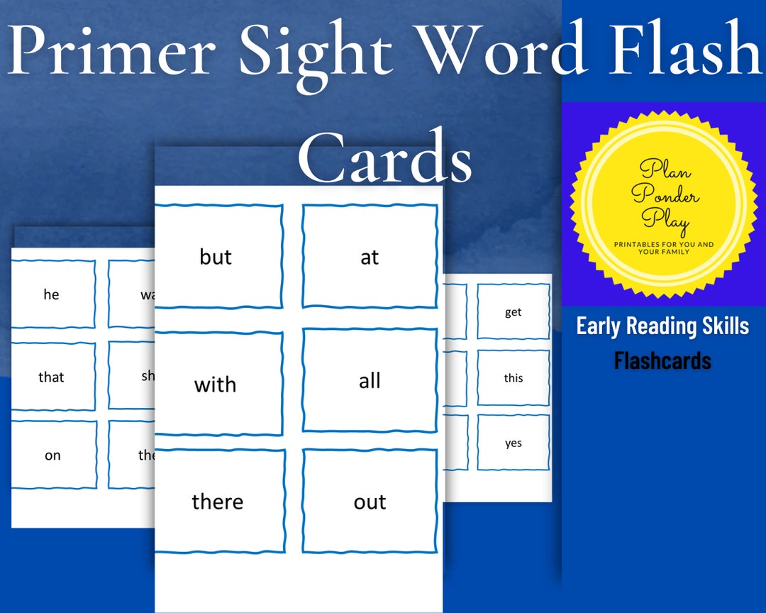Primer Sight Word Flash Cards | Early Childhood Education | Reading ...