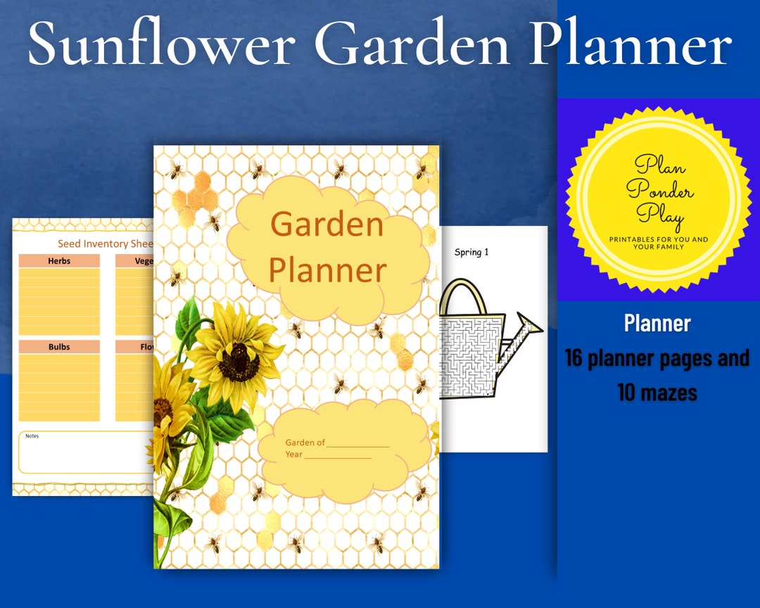 Sunflower Garden Planner / Printable Gardening Notebook Perfect for the ...