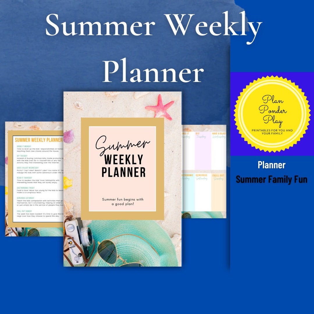Summer Fun Weekly Planner: Family Activities PDF (digital Download) - Etsy