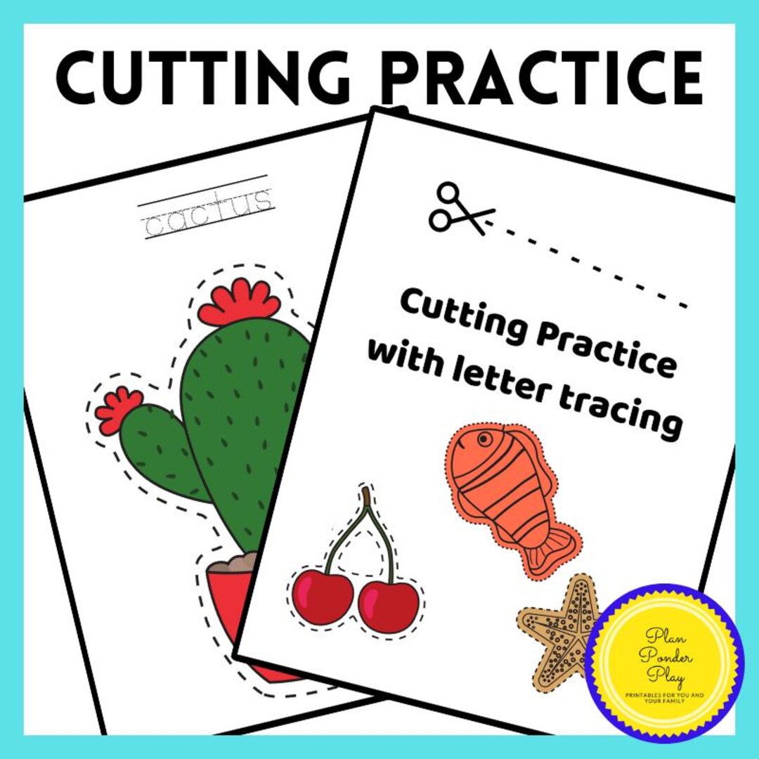 Preschool Cutting Practice Worksheets | Trace and Cut Fine Motor ...