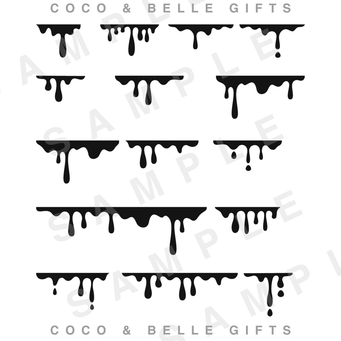 Dripping SVG Bundle 2 Halloween Blood Drip Melting Instant | Etsy