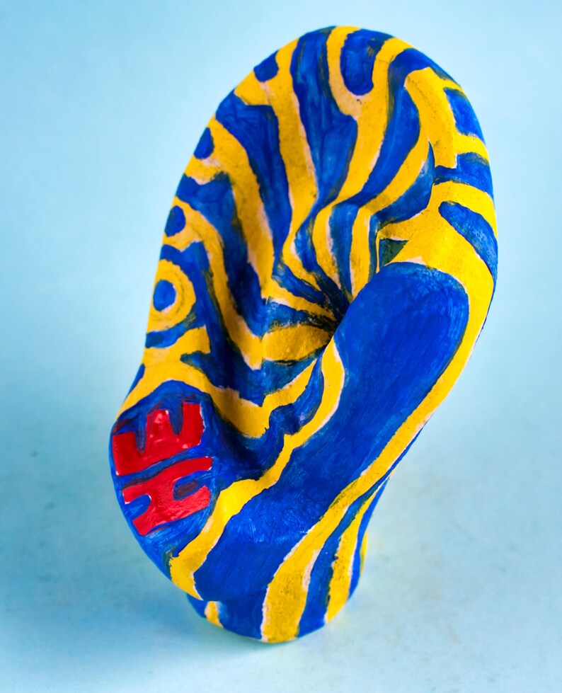 Ceramic Sculpture an Ear,statuette,art Collecting,clay Figures ...