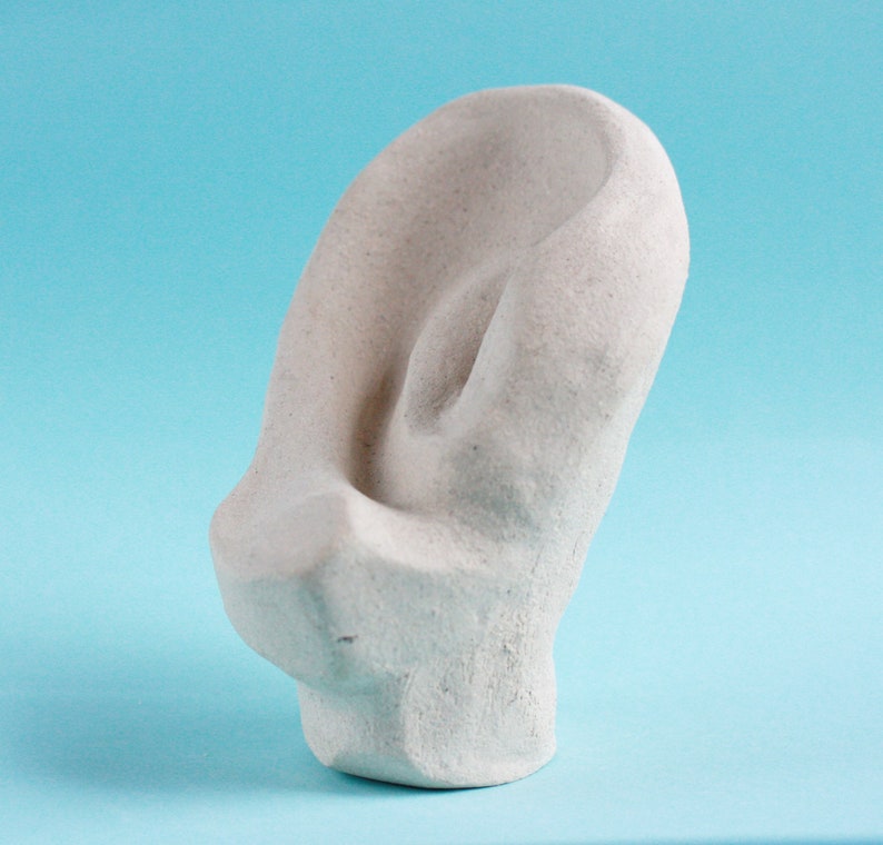 Ceramic Sculpture an Ear,statuette,art Collecting,clay Figures ...