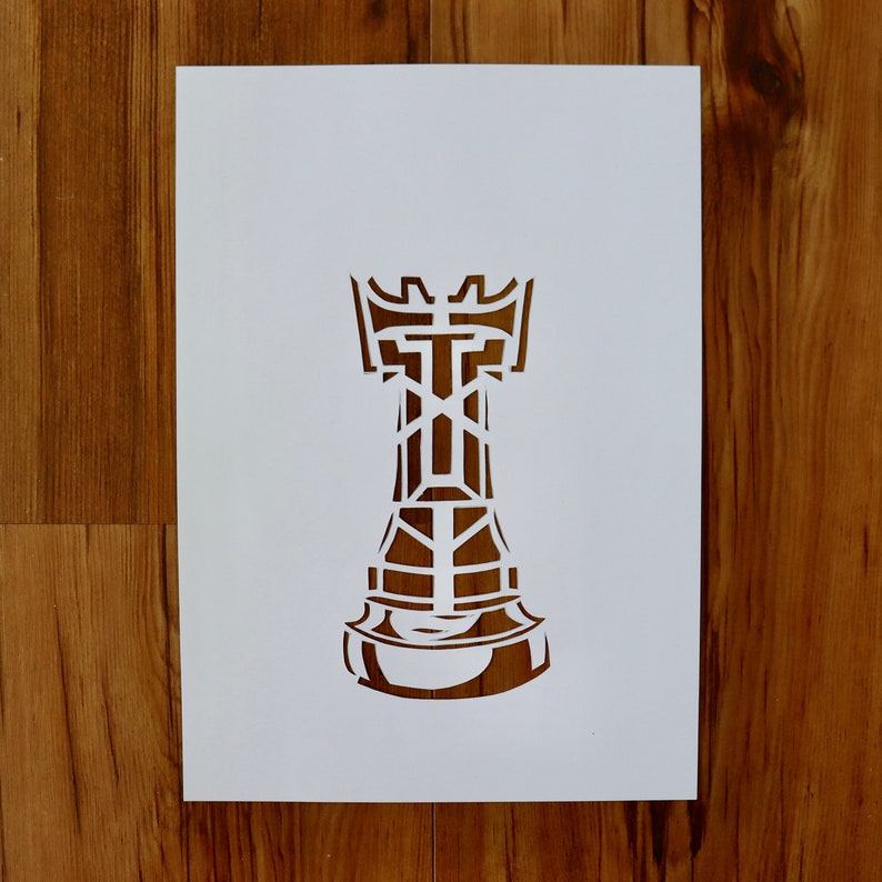 Chess Stencils - Fully Handmade Paper Stencils for Wall Art, Spray ...