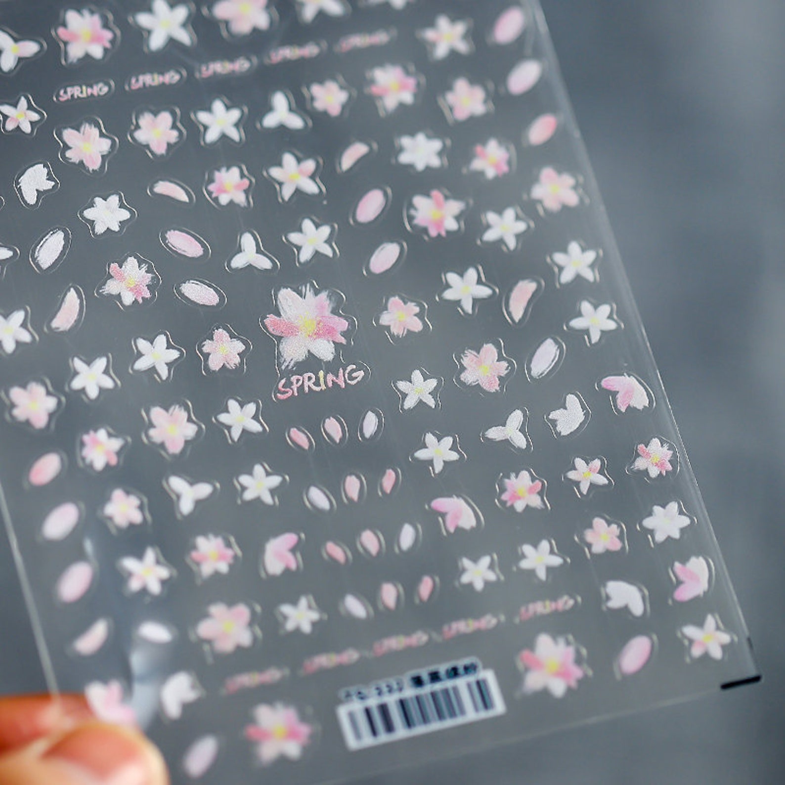 Pinky Spring Flowers 3D Nail Decal Stickers | Self Adhesive Stickers ...
