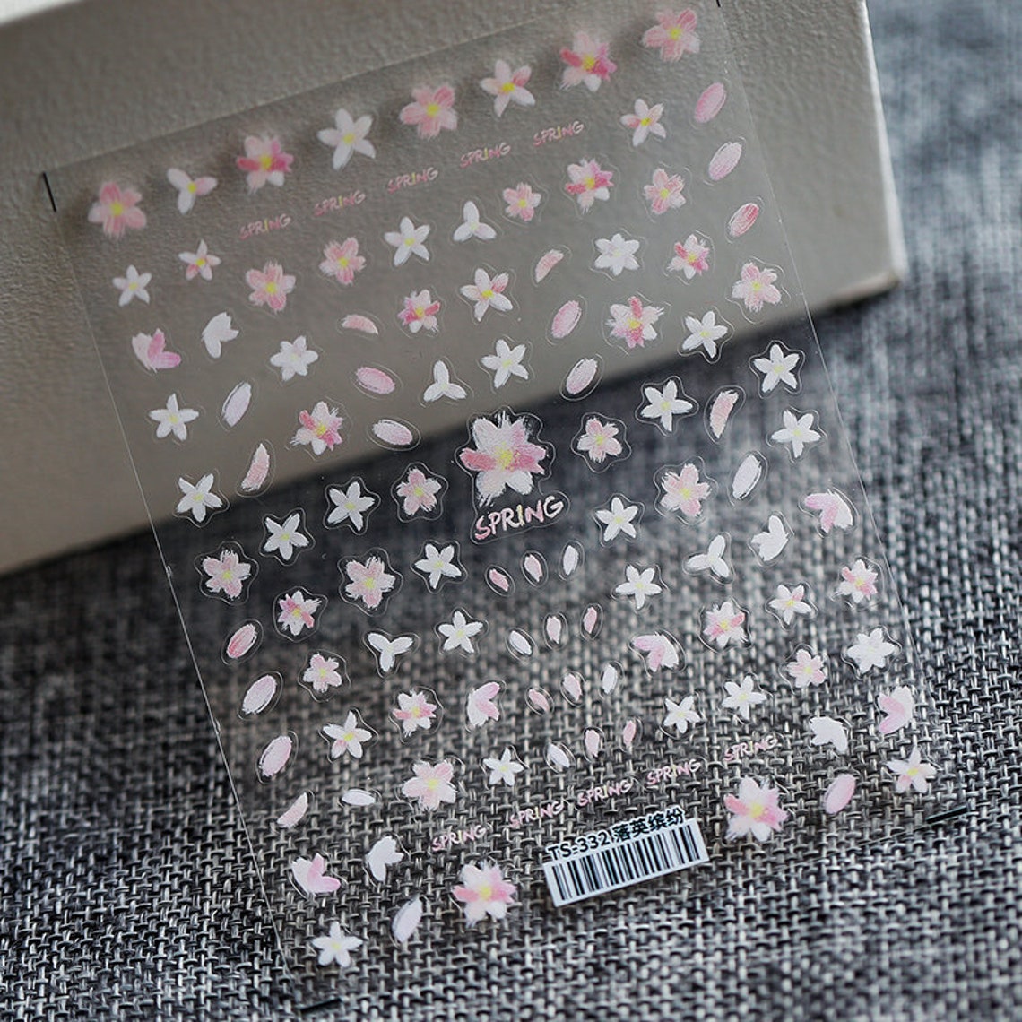 Pinky Spring Flowers 3D Nail Decal Stickers | Self Adhesive Stickers ...