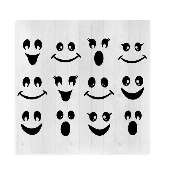 Cartoon Faces Svg - Etsy